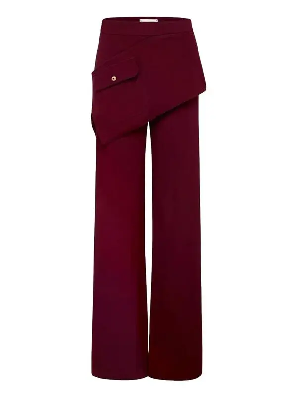 Hellessy Mitch Asymmetric-overlay Trousers - Red