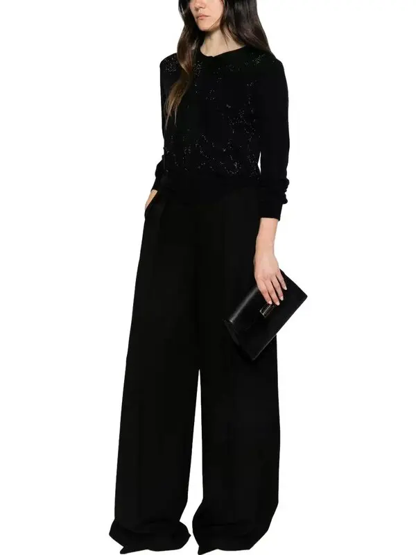 Max Mara Rhinestone-embellished Cardigan - Black