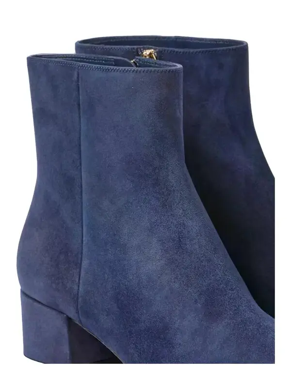 GIANVITO ROSSI Joelle Suede Ankle Boots - Blue