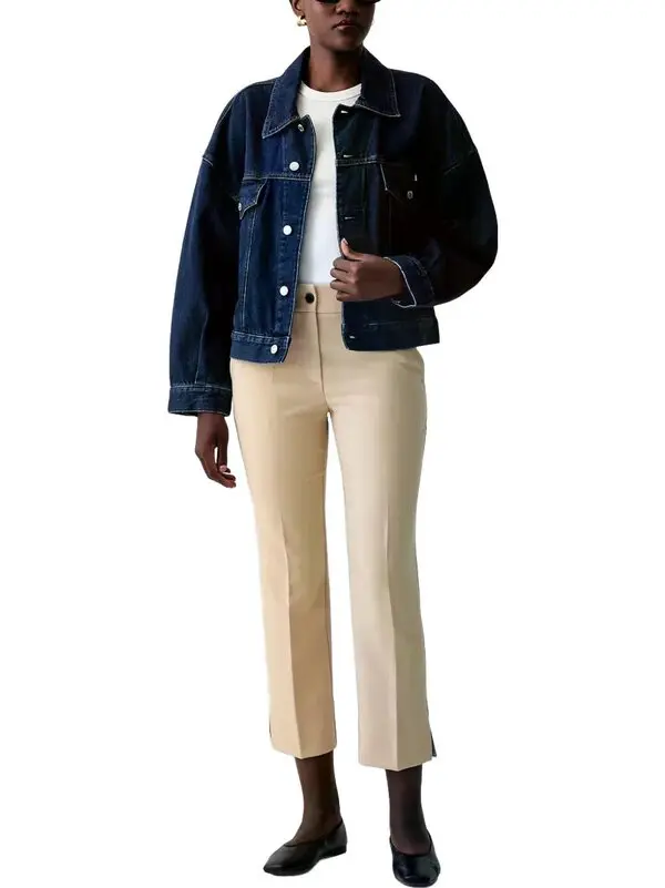 JOOP! Pressed-crease Cropped Trousers - Neutrals