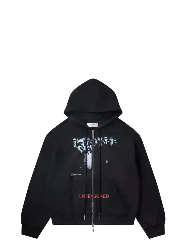 Matieres Fecales Family Graphic-print Hoodie - Black