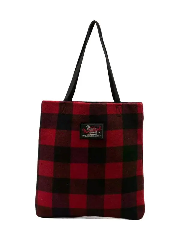 Woolrich Check-pattern Tote Bag - Red