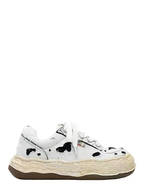 Mihara Yasuhiro Oliver Ripped Canvas Sneakers - White
