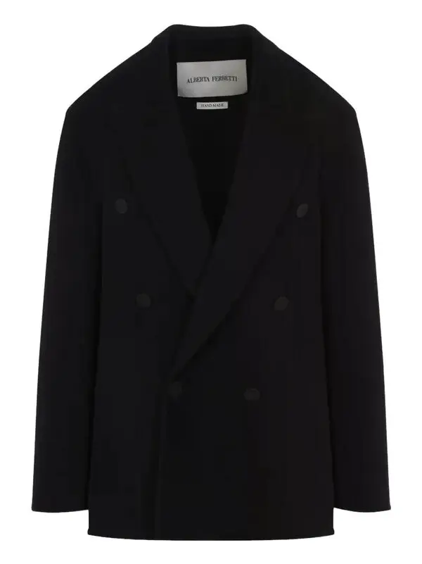 Alberta Ferretti Double-breasted Belted Coat - Black