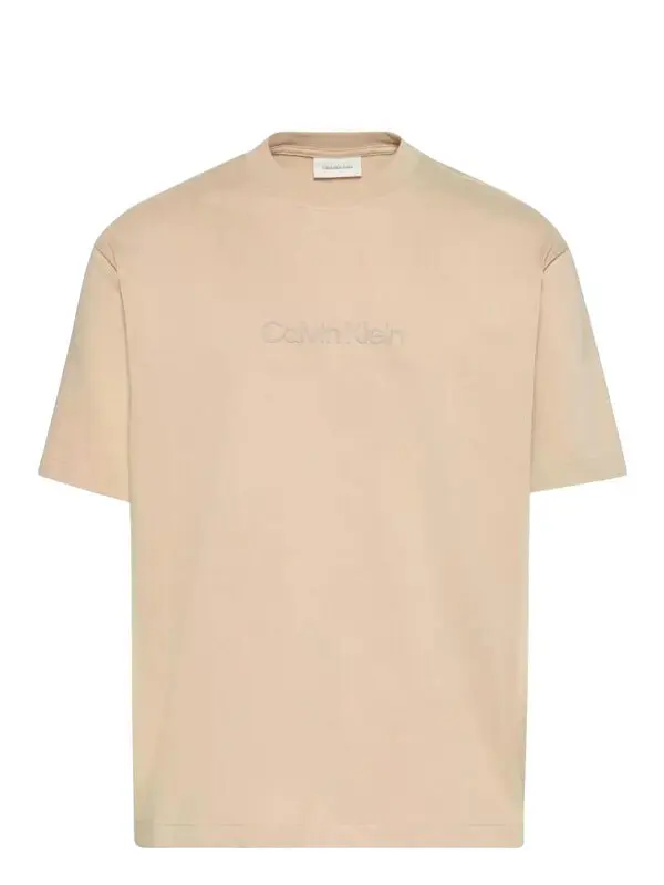 Calvin Klein Logo-embroidered T-shirt - Neutrals
