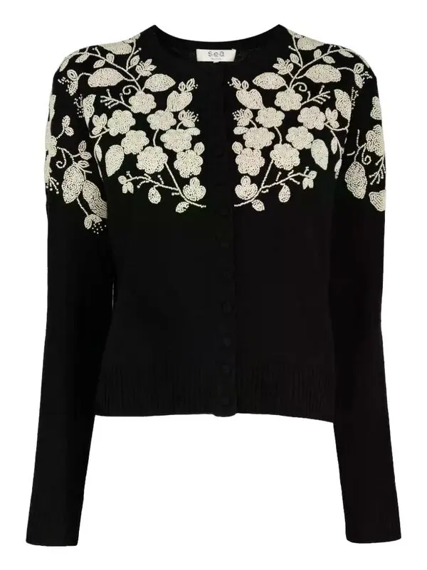Sea Shiloh Bead-embellished Cardigan - Black