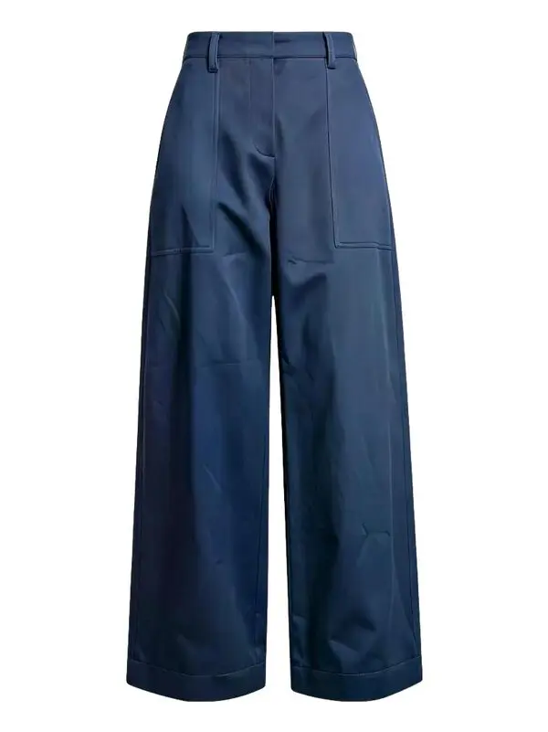 Brunello Cucinelli Patch-pocket Palazzo Pants - Blue