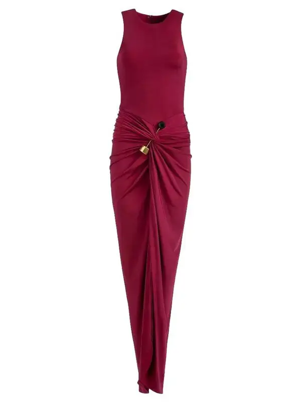 Silvia Tcherassi Leni Draped-detail Midi Dress - Red