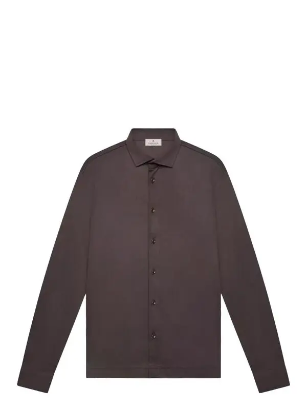 VALENZA Interlock Long-sleeved Shirt - Brown