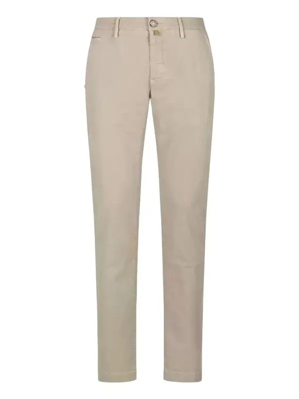 JACOB COHЁN Logo-patch Trousers - Neutrals