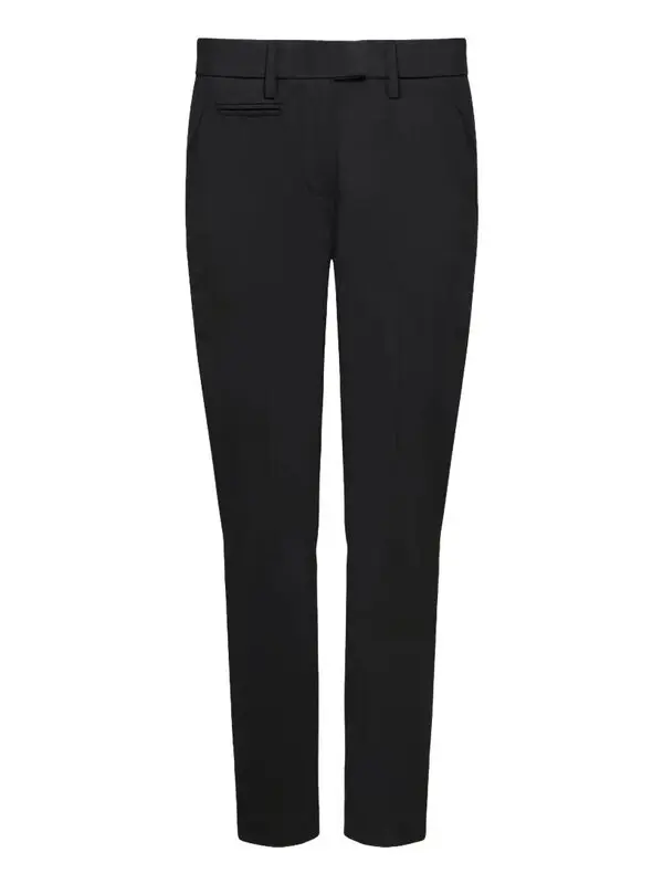 DONDUP Logo-plaque Tailored Trousers - Black