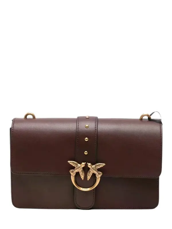 Pinko Small Love One Classic Studded Shoulder Bag - Brown