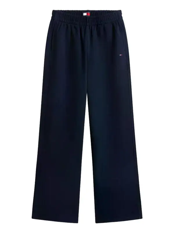 Tommy Hilfiger Logo-embroidered Wide-leg Track Pants - Blue
