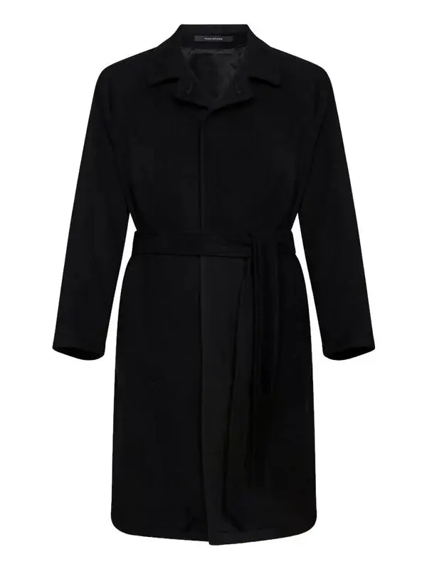 Tagliatore Belted Single-breasted Coat - Black