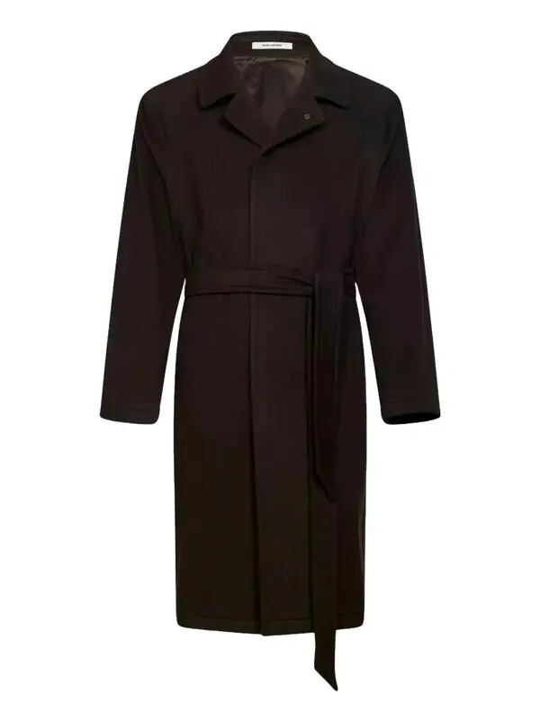 Tagliatore Belted Single-breasted Coat - Brown