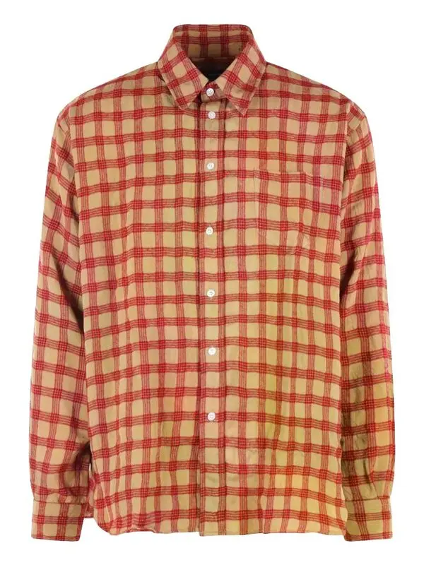 WILLY CHAVARRIA Veterano Check Flannel Shirt - Red