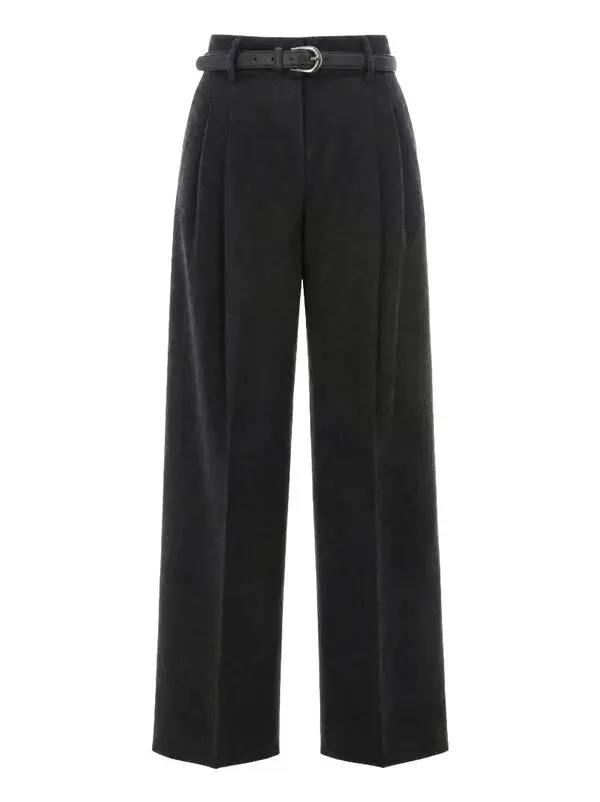 Max Mara Wool Wide-leg Trousers - Grey