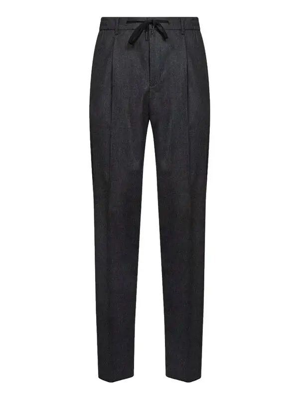 Tagliatore Drawstring Pleated Trousers - Grey
