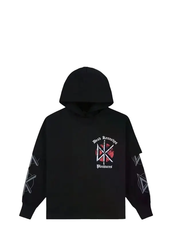 PLEASURES Kennedys Layered Hoodie - Black