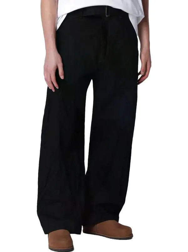 Studio Nicholson Belted Wide-leg Jeans - Black