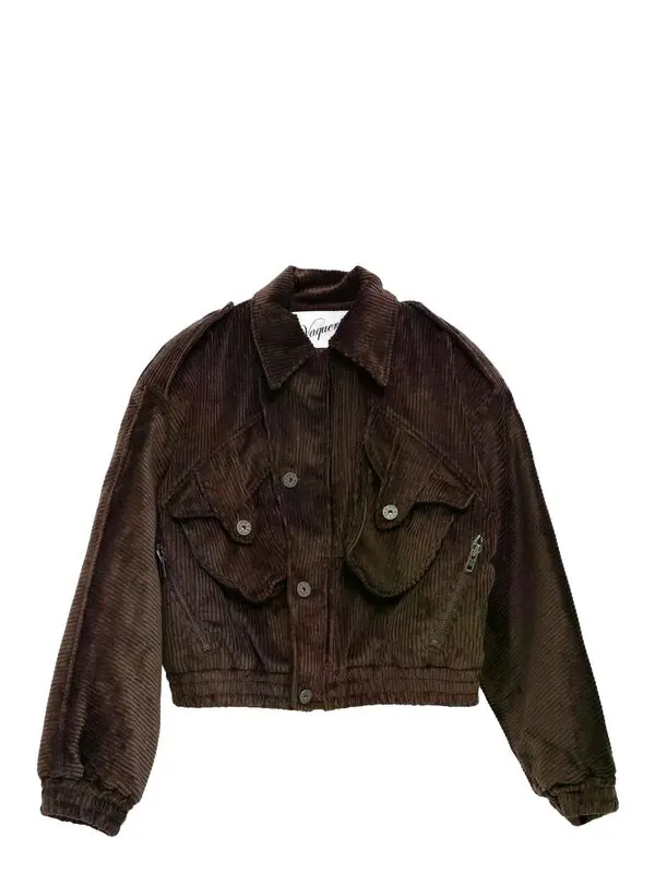Vaquera Corduroy-textured Cropped Jacket - Brown