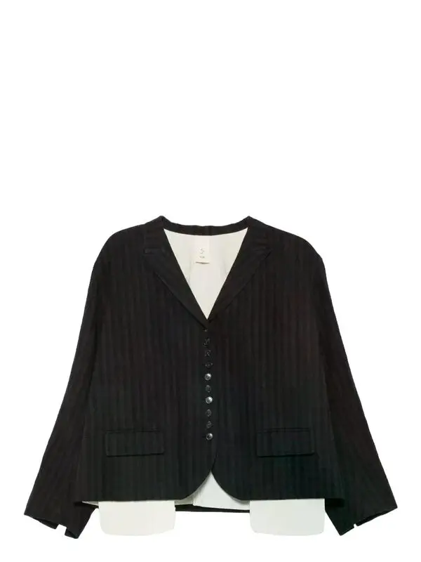 Soh Check-pattern Button-down Blazer - Brown