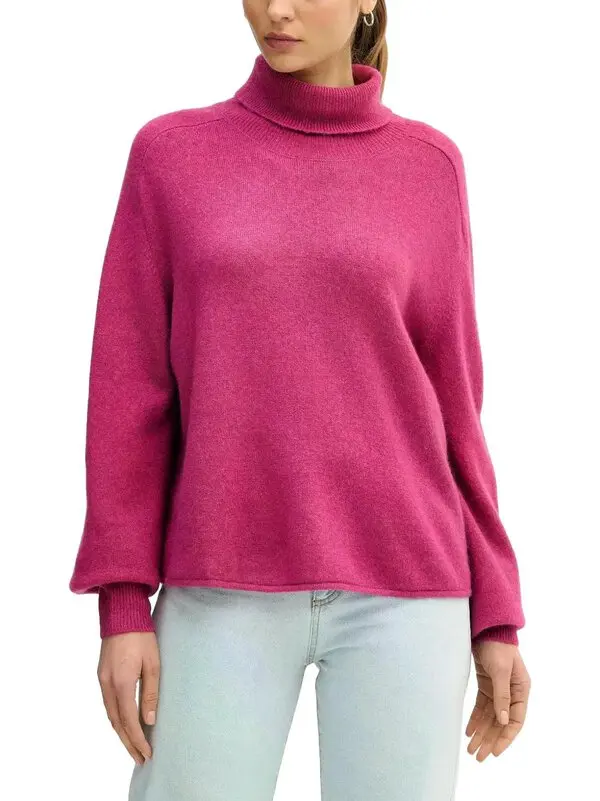 BENETTON Roll-neck Raglan-sleeve Sweater - Pink