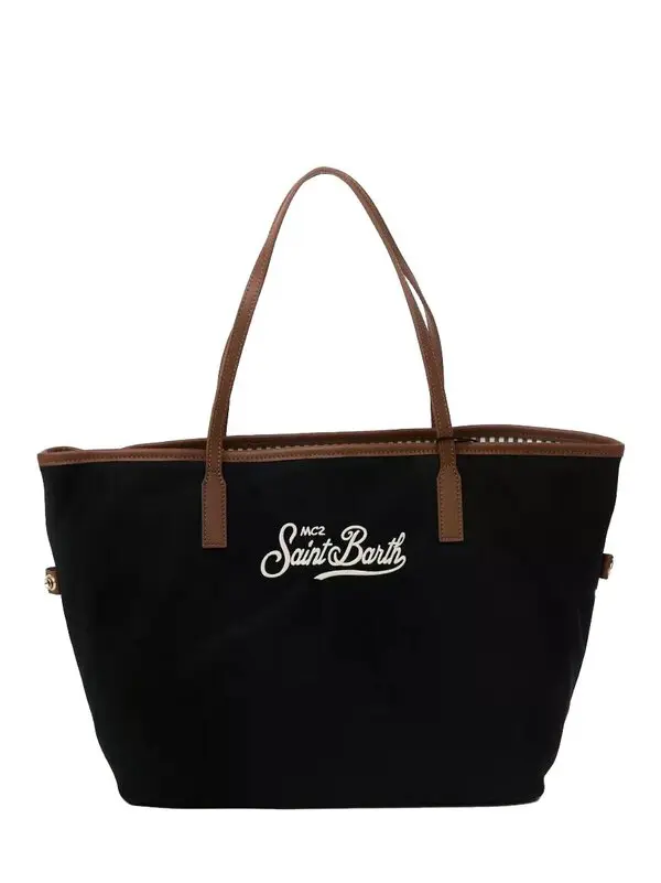 MC2 SAINT BARTH City Bag Logo-embroidered Tote Bag - Black