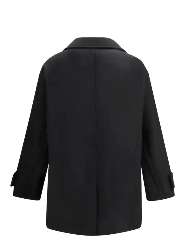 AMI Paris Double-breasted Coat - Black