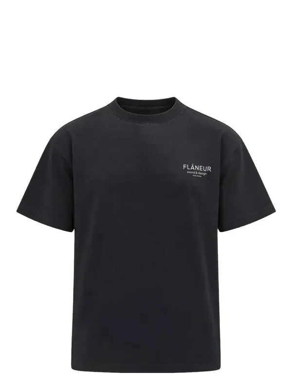 FLANEUR Sound & Design Studio Logo-print Cotton T-shirt - Black