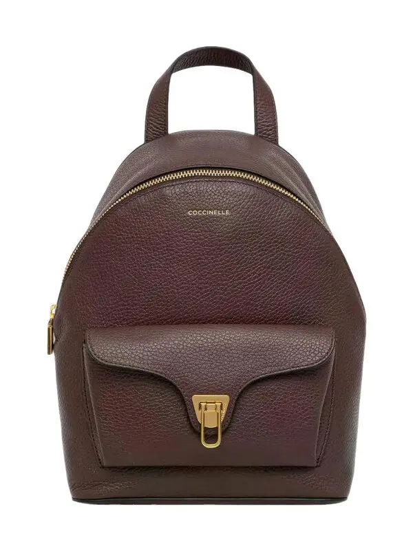 COCCINELLE Small Beat Pebbled-leather Backpack - Red