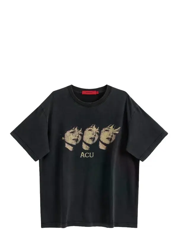 ACUPUNCTURE 1993 Graphic-print Distressed T-shirt - Black