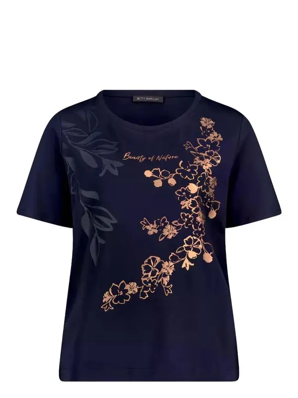 BETTY BARCLAY Floral-print T-shirt - Blue
