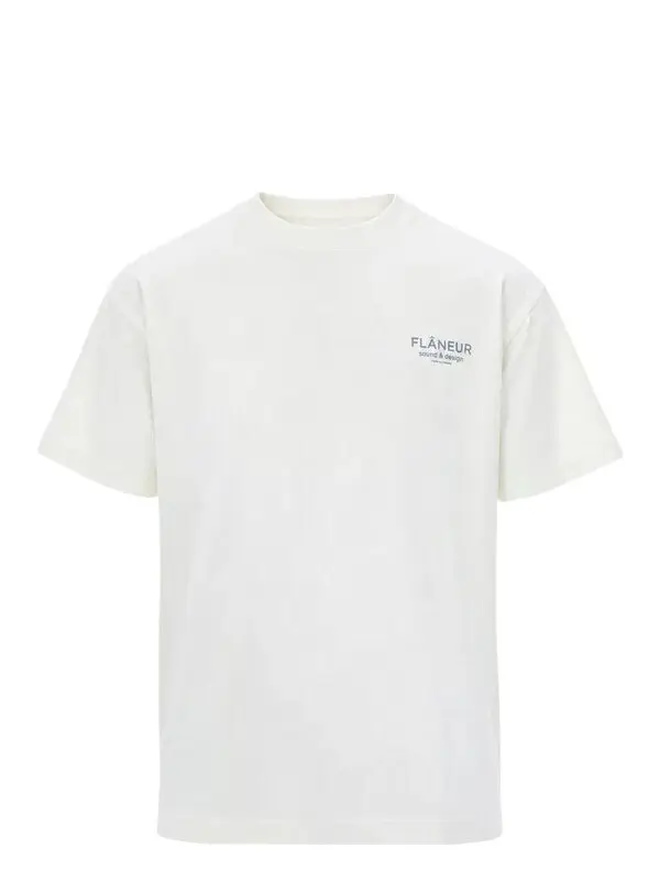 FLANEUR Sound & Design Logo-print Cotton T-shirt - Neutrals