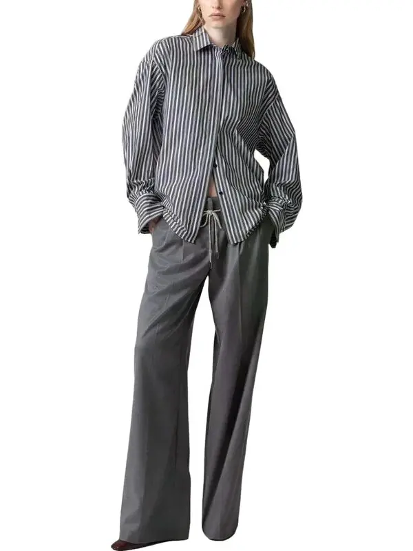 GAELLE PARIS Pleated Trousers - Grey