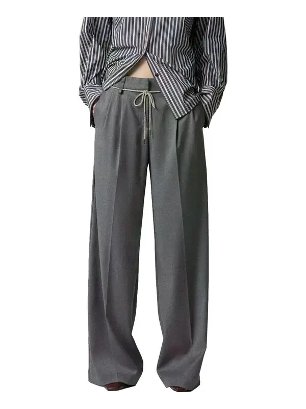 GAELLE PARIS Pleated Trousers - Grey