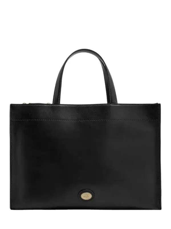 THE BRIDGE Leather Laptop Bag - Black