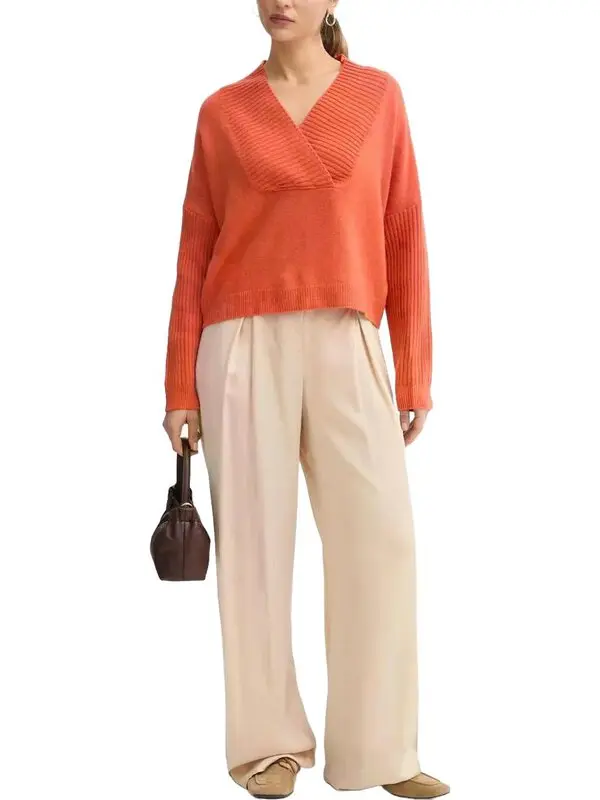 BENETTON V-neck Sweater - Orange