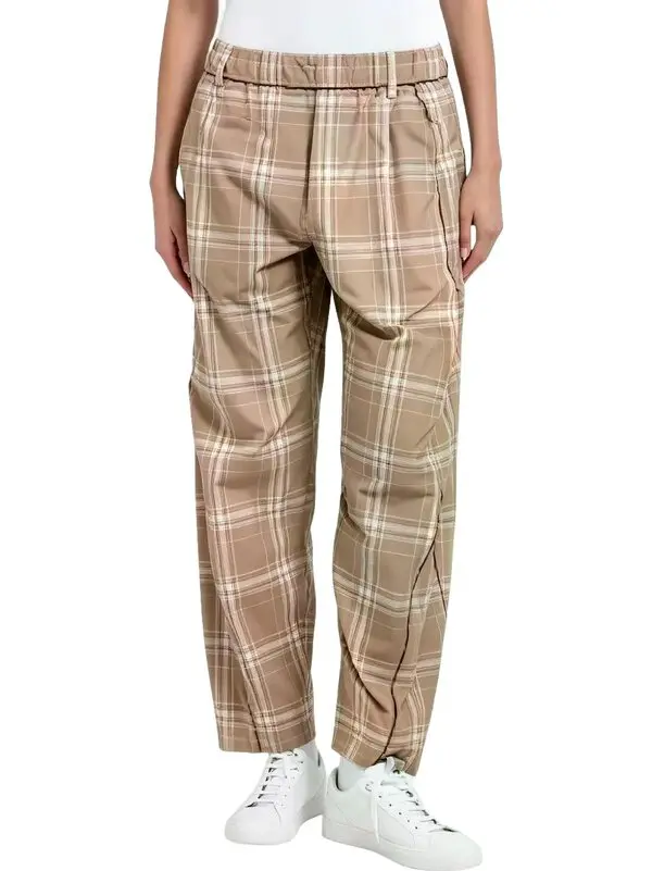 Brunello Cucinelli Check-print Trousers - Neutrals