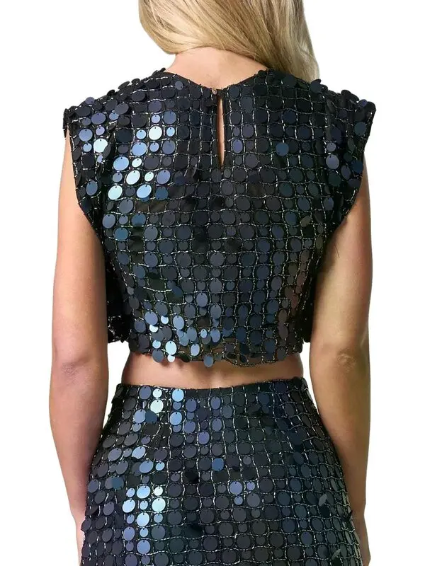 JBQ Nori Sequin-embellished Top - Blue