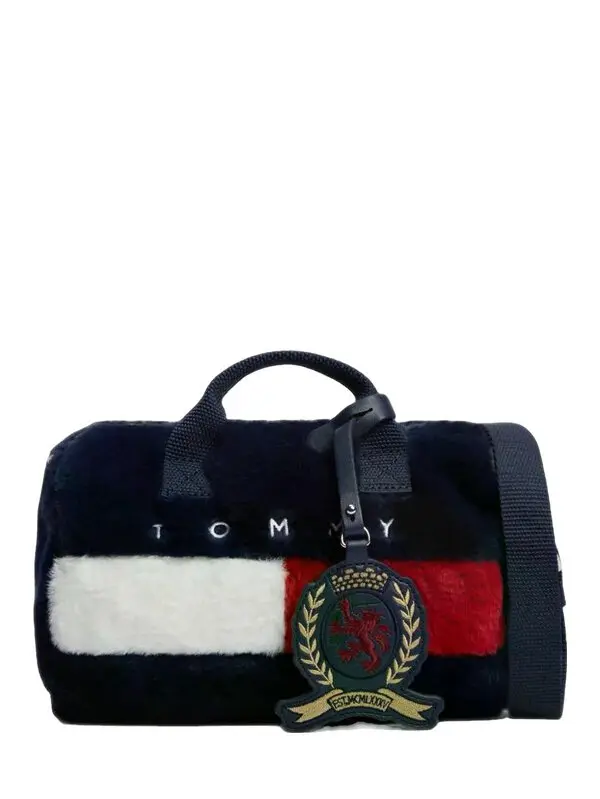 Tommy Hilfiger Faux-fur Logo-patch Duffel Bag - Blue