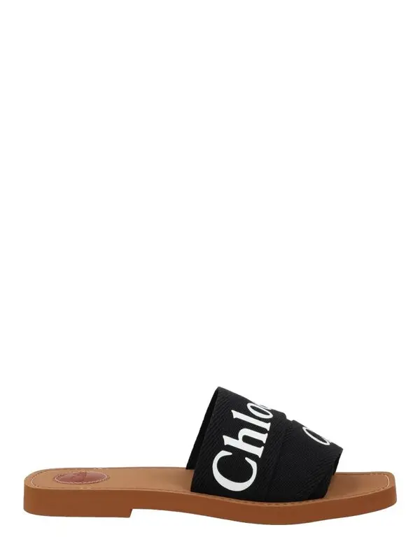 Chloé Sandalo Slide Woody - Black