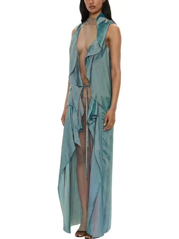 Christopher Esber Kacere Draped Column Maxi Skirt - Blue