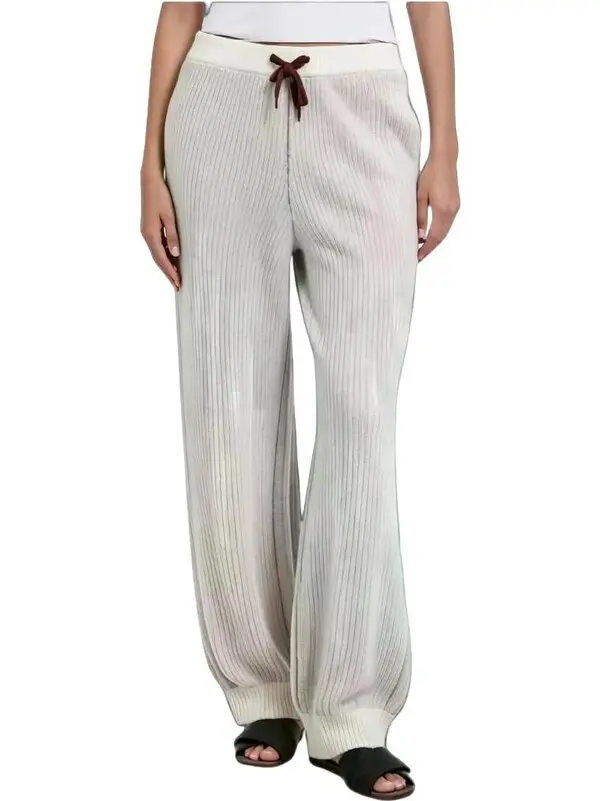 Brunello Cucinelli Ribbed-knit Track Pants - Grey