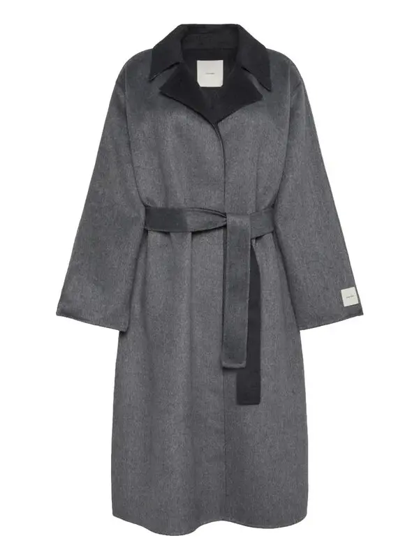 Calvin Klein Belted Storm-flap Coat - Grey