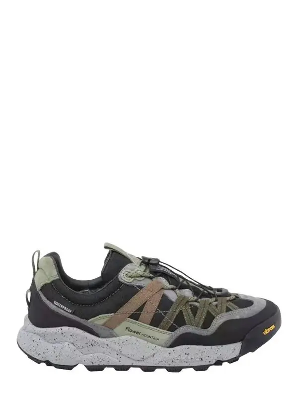 FLOWER MOUNTAIN Panelled Toggle-fastening Sneakers - Grey