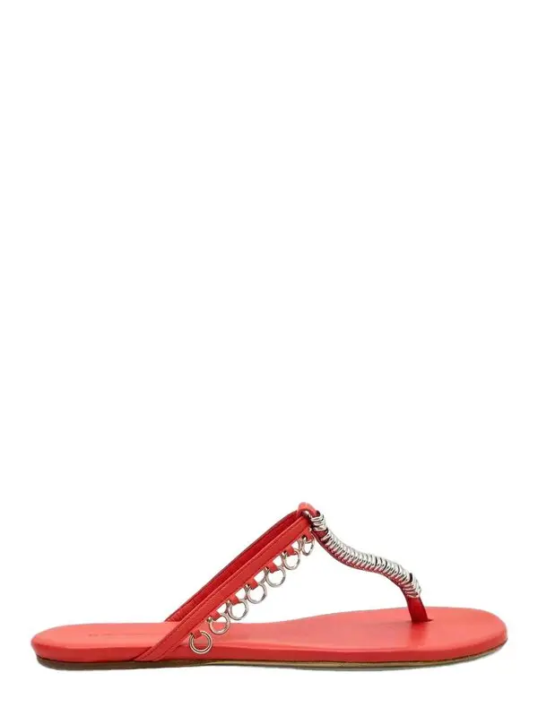 Christopher Esber Pierced Flat Sandals - Red