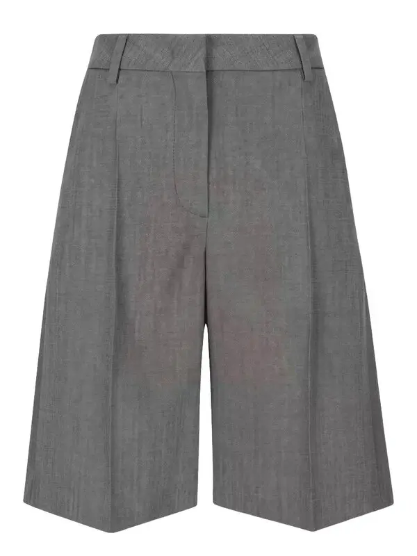 Valentino Garavani Concealed-fastening Tailored Shorts - Grey