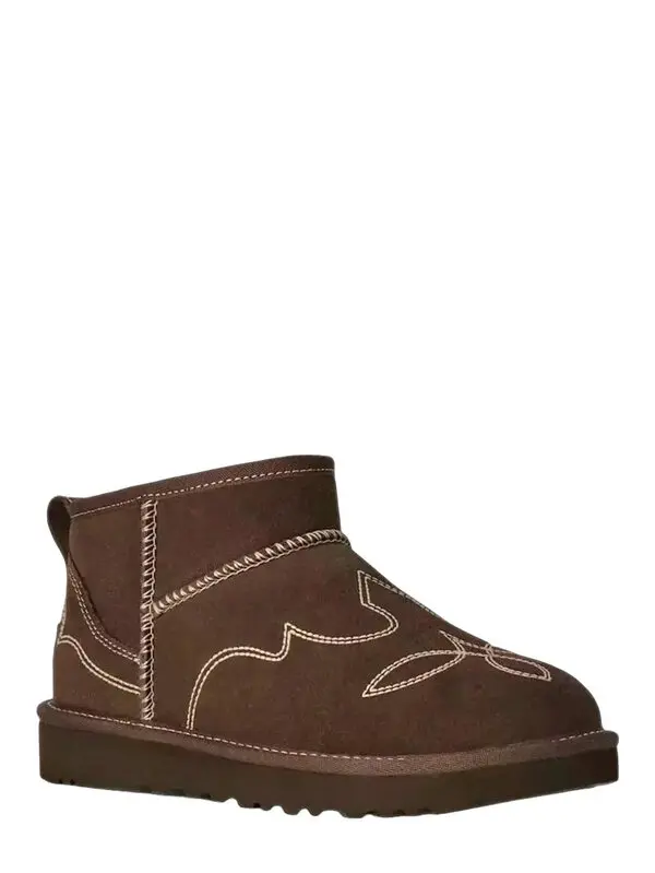 UGG Classic Ultra Mini Western Boots - Brown