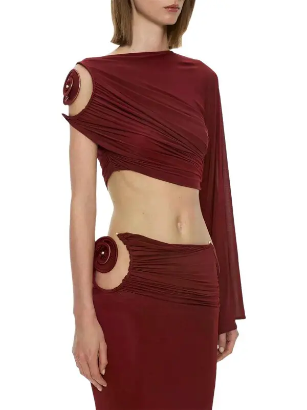 Christopher Esber Aurelia Sculpted-spiral Long Skirt - Red